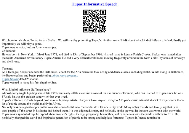 Biography On Tupac Shakur Essay | PDF | Hip Hop Music | Music