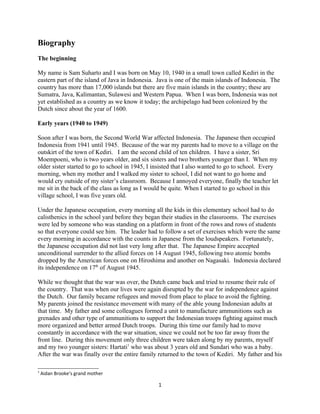 Biography project | DOC | Graduation | Personal Celebrations & Life Events