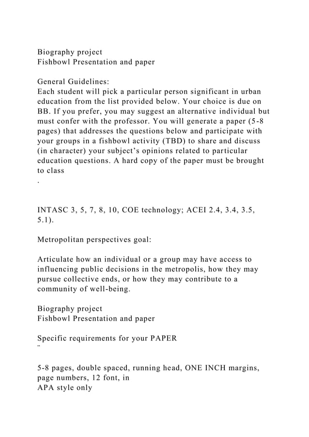 Biography project Fishbowl Presentation and paperGeneral Guide.docx
