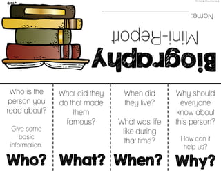Biography reportflipbook | PDF