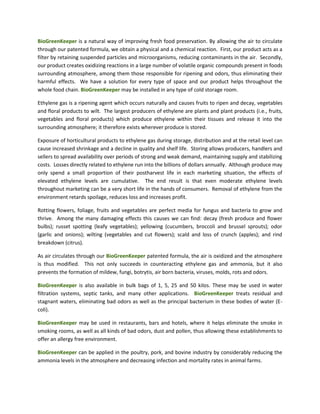 BGK Product Description | PDF | Agriculture | Industries