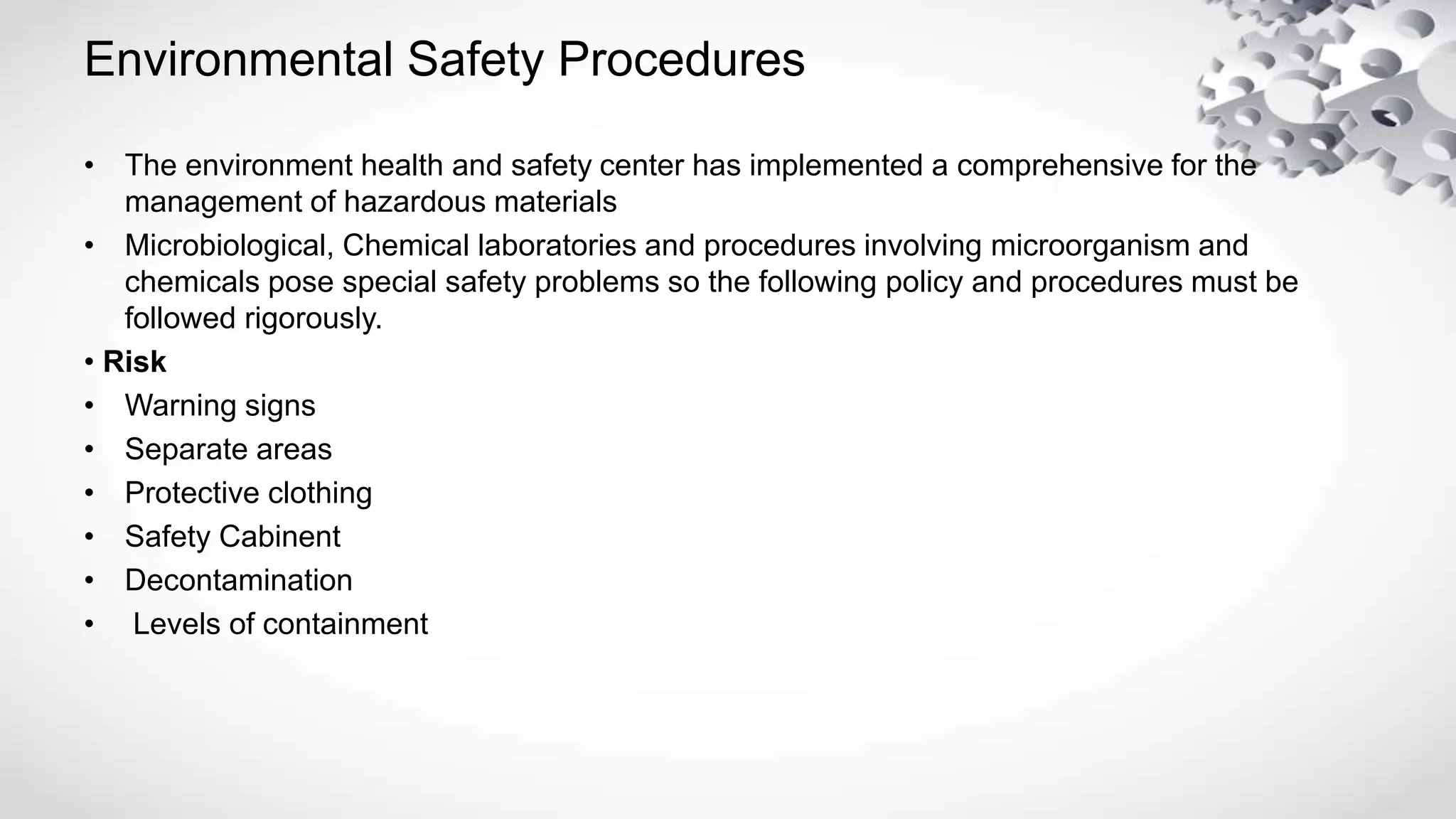 biohazard management and control strategies | PPTX