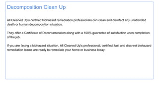 Biohazard cleanup Services | PPTX