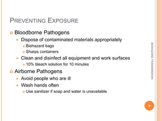 Biohazard Transmission | PPTX | Infectious Diseases | Diseases and ...