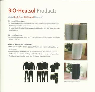 Bio heatsol yarn, thermal textile | PPT