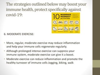 immunity boosting foods and exercises | PPTX