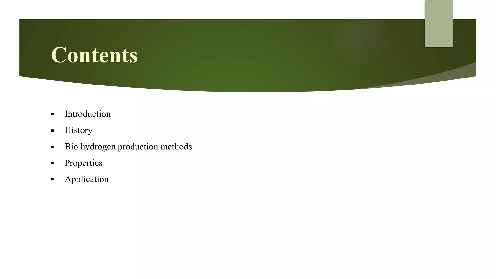 Biohydrogen as a fuel | PPTX