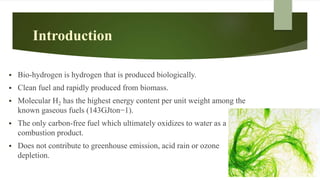 Biohydrogen as a fuel | PPTX