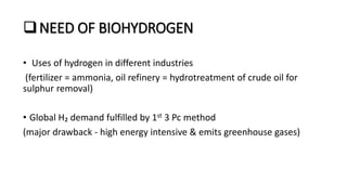 Biohydrogen production | PPTX