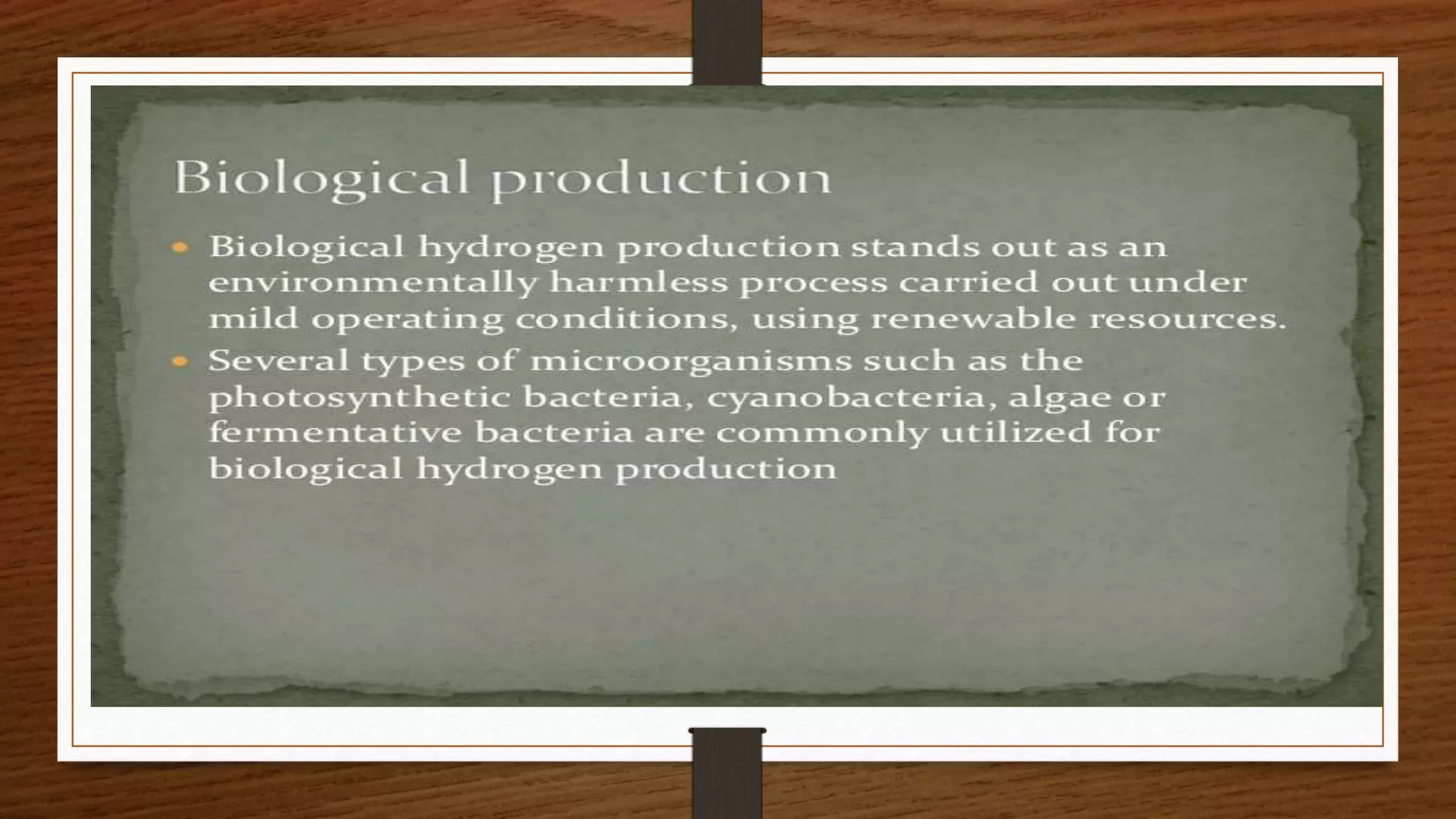 Biohydrogen production | PPTX