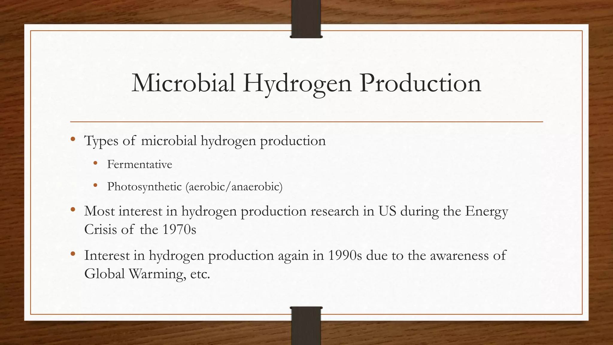 Biohydrogen production | PPTX