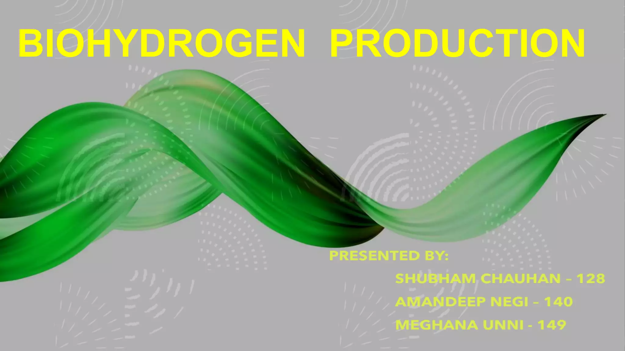 Biohydrogen production | PPTX