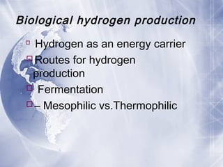 biohydrogen.ppt | Chemistry | Science