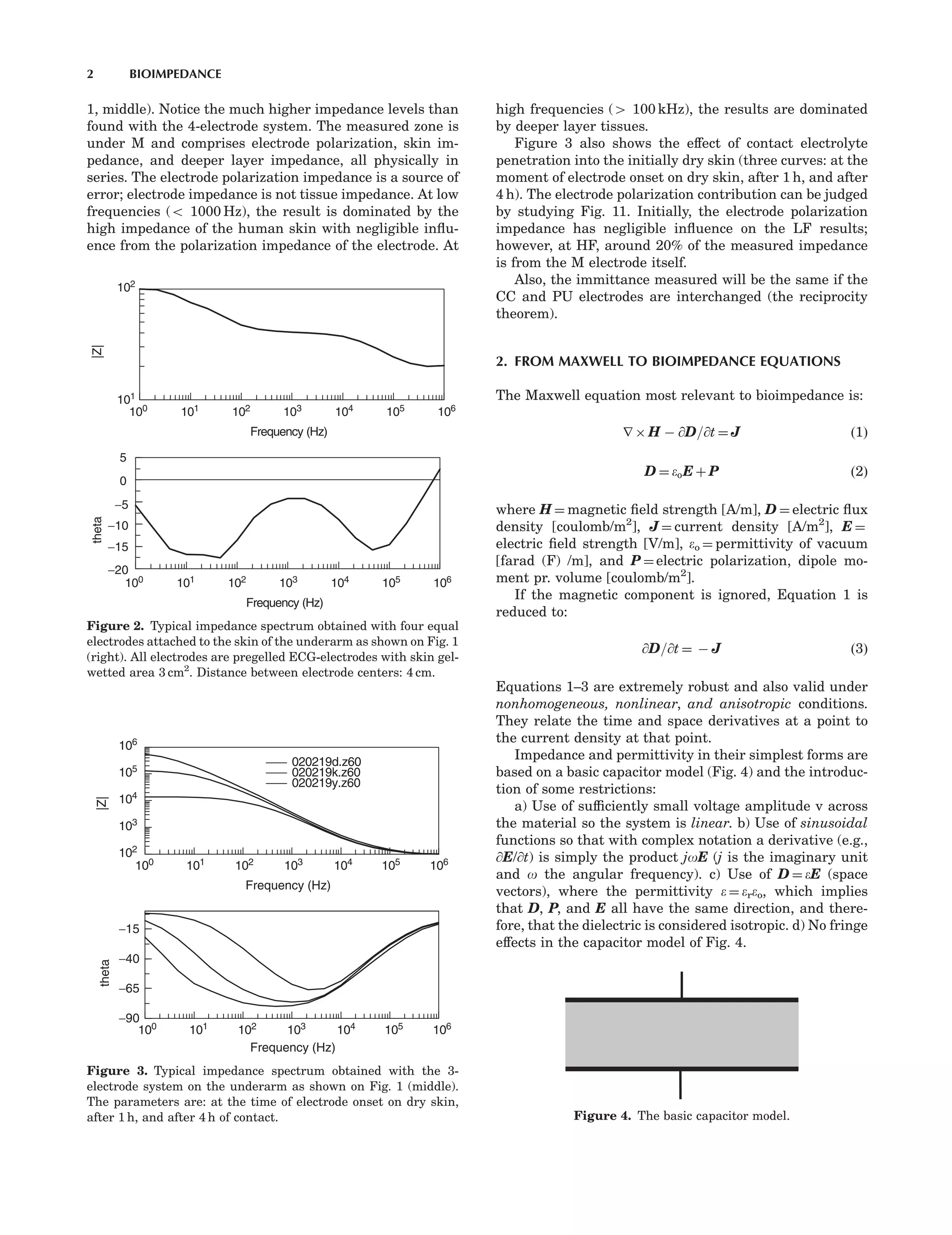 Bioimpedance principles | PDF