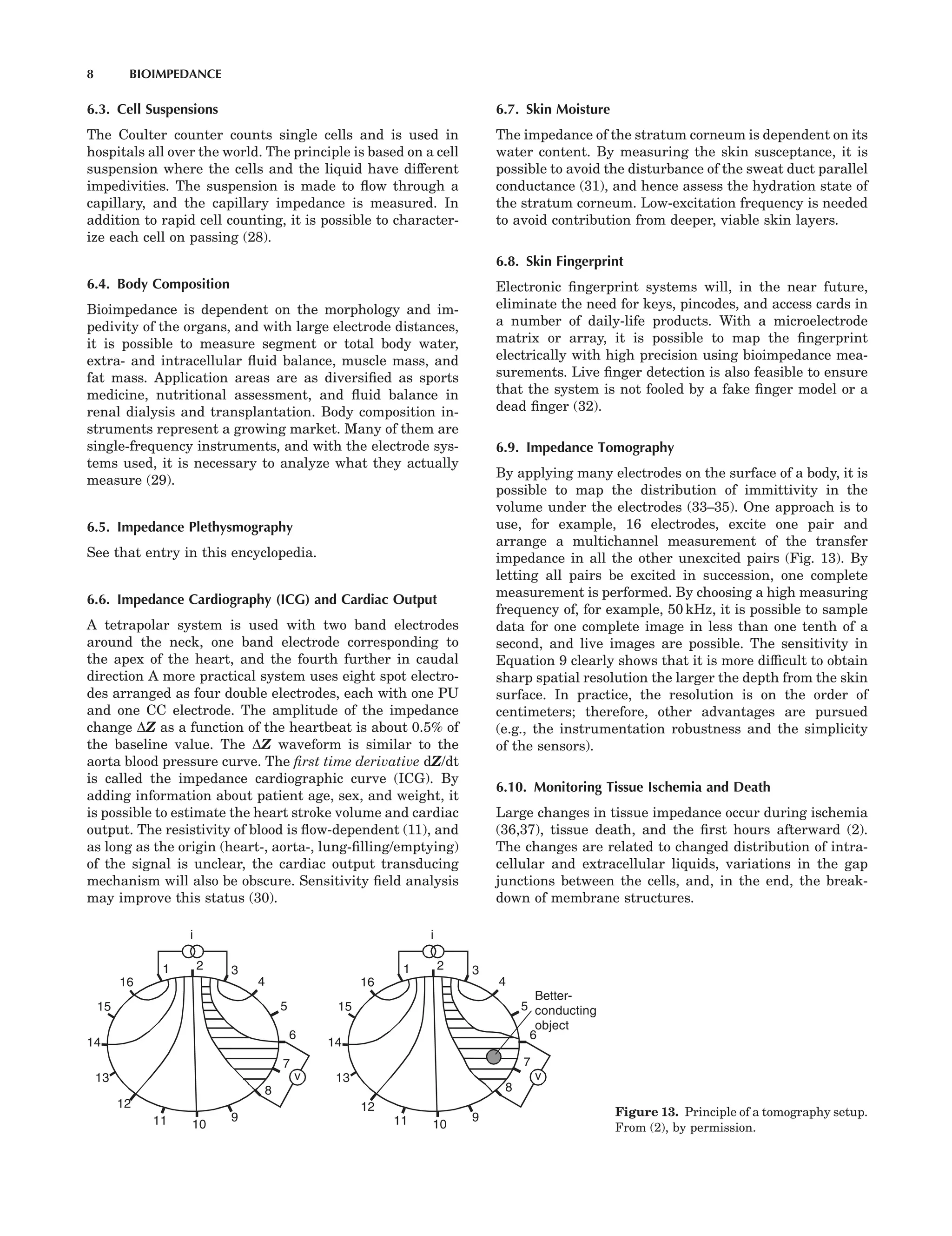 Bioimpedance principles | PDF