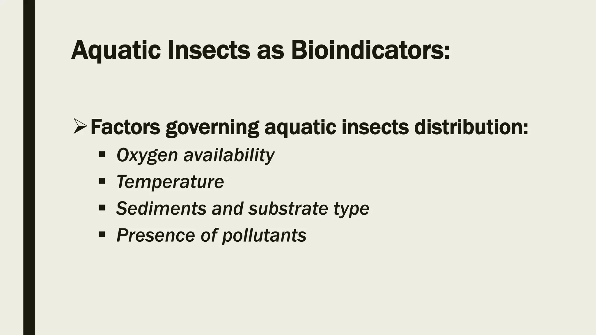 Insects As Bioindictors for Different Levels of Pollution | PPT