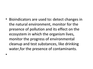 Bioindicators | PPT