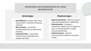 introduction to bioindicators (types, characteristics, etc) | PPT