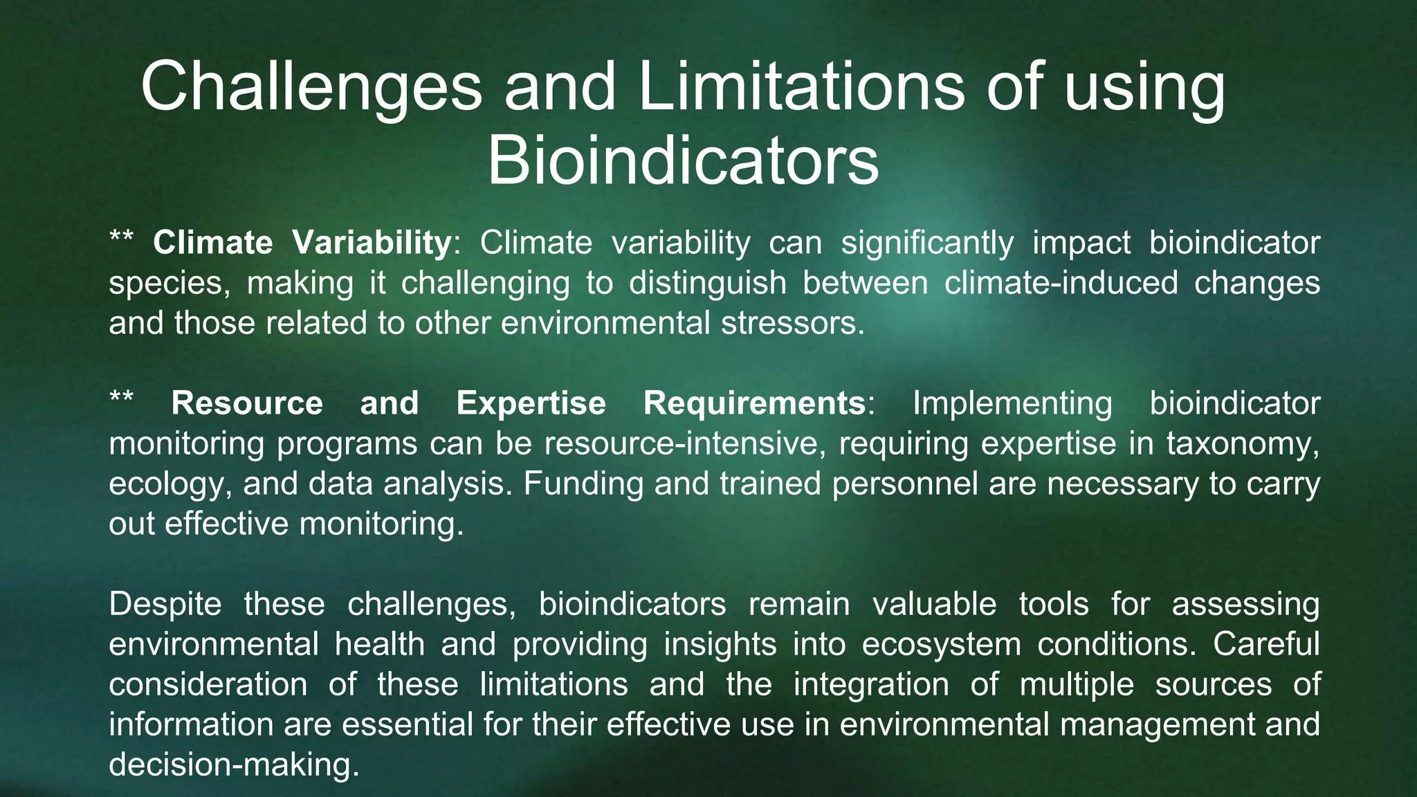 Bioindicators and their Significance in Ecosystem - Astha.pptx
