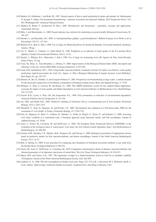 Bioindicators in river ecosystems | PDF