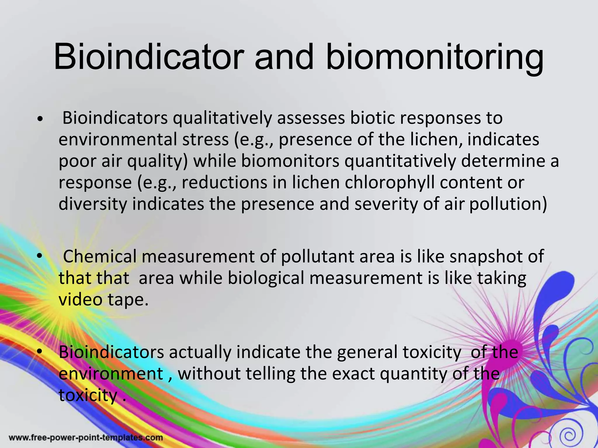 Bioindicators ppt | PPTX