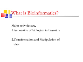 Bioinfo intro | PPT