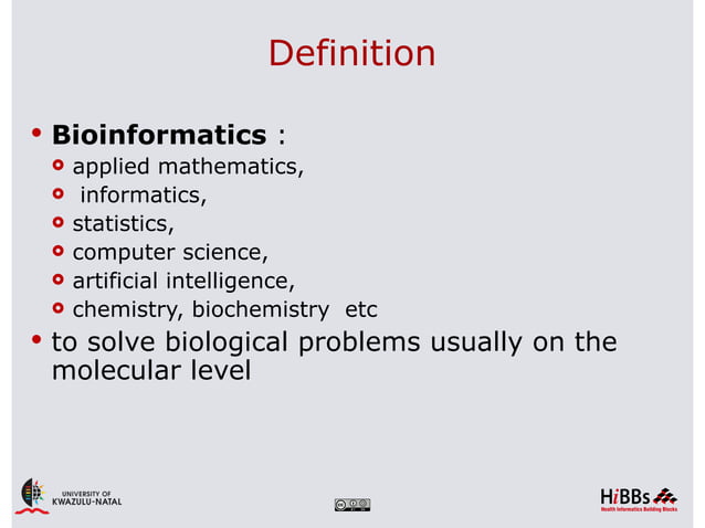 Introduction To Bioinformatics Slides Ppt