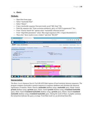 Bioinfomatics laboratory | PDF