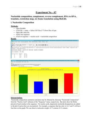 Bioinfomatics laboratory | PDF