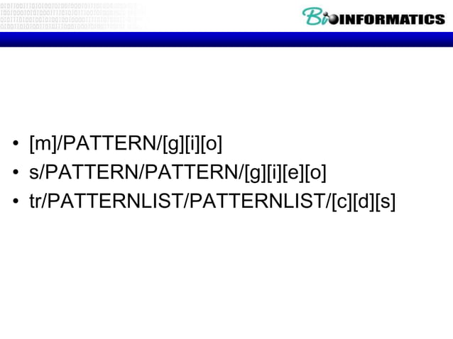 Bioinformatica p6-bioperl | PPTX