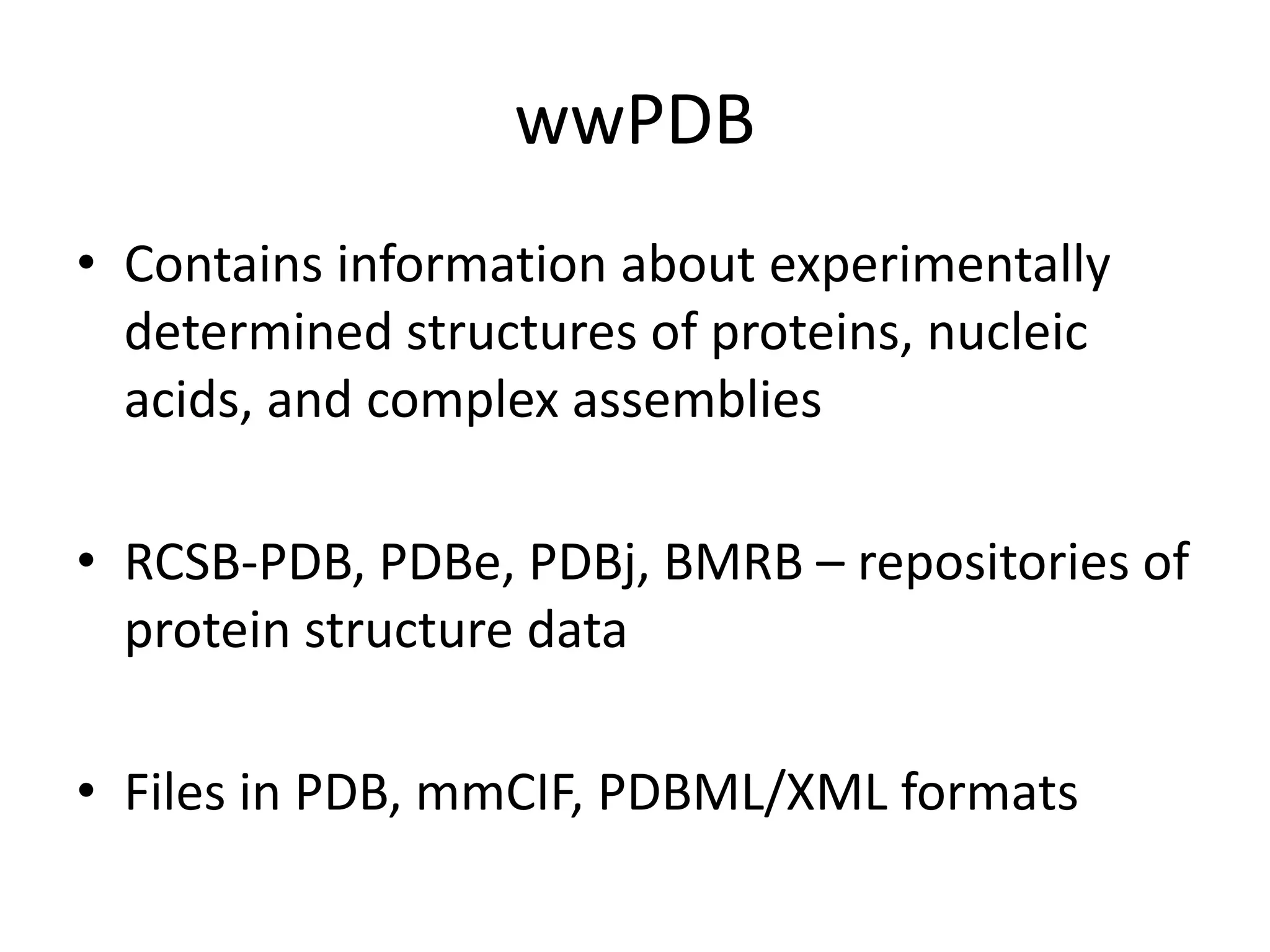 Bioinformatic databases 2 | PPT