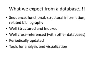 Bioinformatic Databases 2 Ppt Bioinformatics Ppt