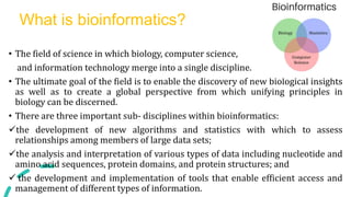 Bioinformatic in drug designing | PPTX