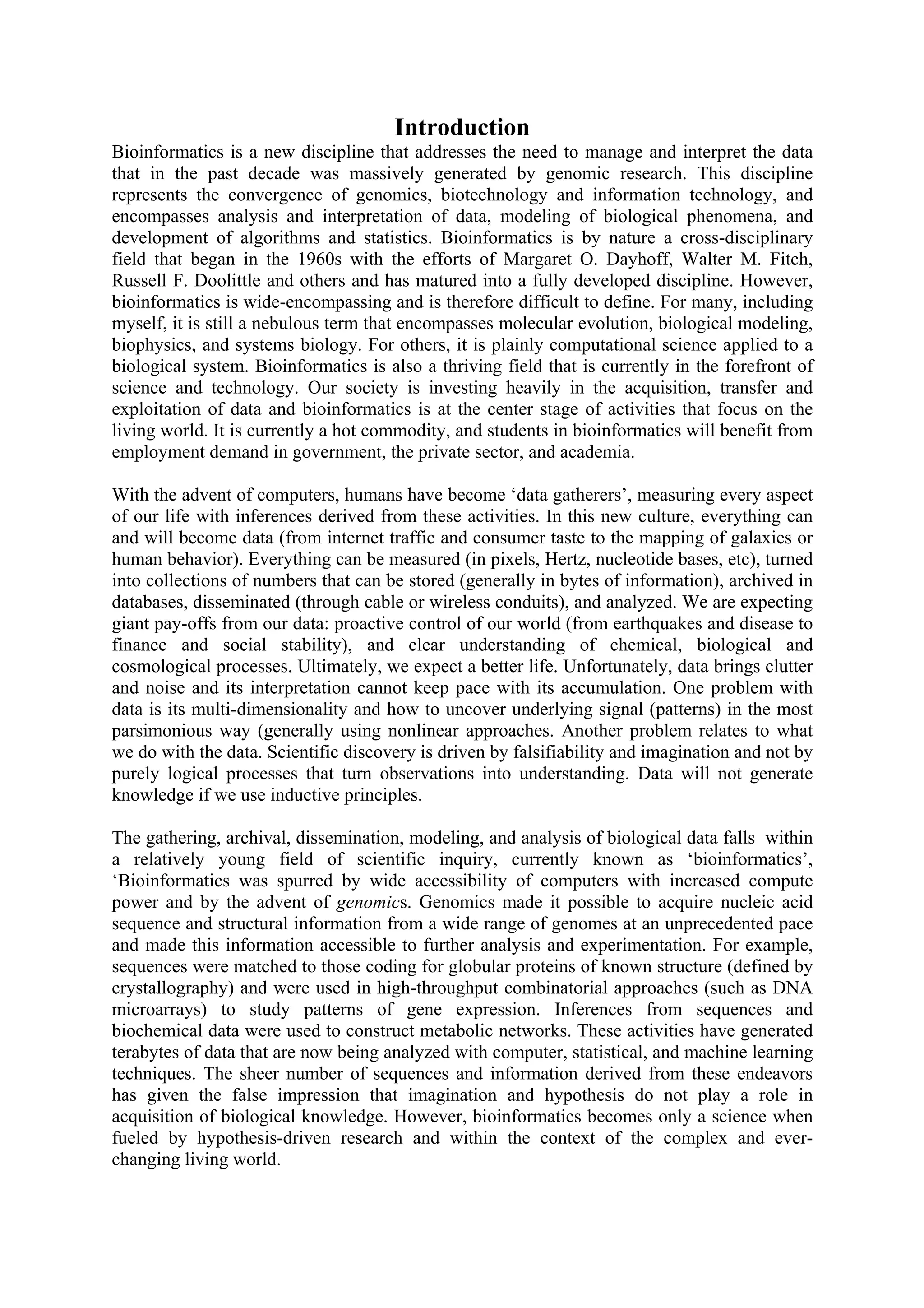 Bioinformatics | PDF | Technology & Computing