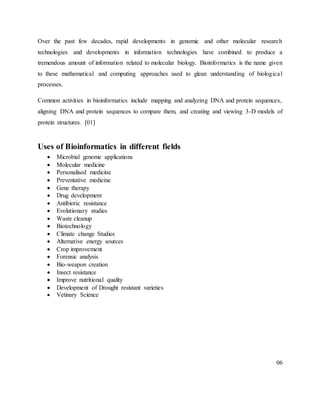 Bio informatics | PDF