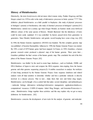 Bio informatics | PDF