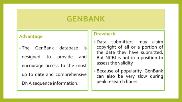 Nucleic Acid Sequence Databases Ppt