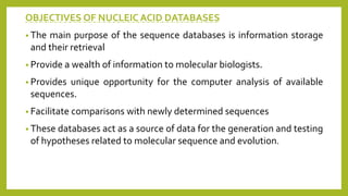 Nucleic Acid Sequence Databases | PPTX