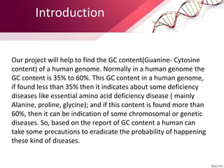 Calculating GC Content Of a Human Genome | Bioinformatics | PPTX