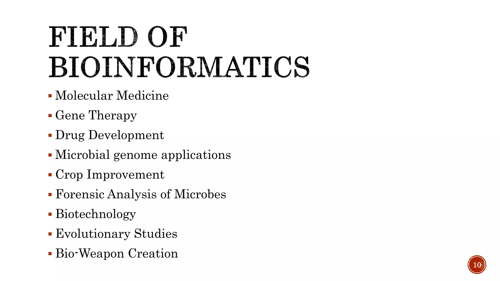 Introduction to Bioinformatics | PPTX