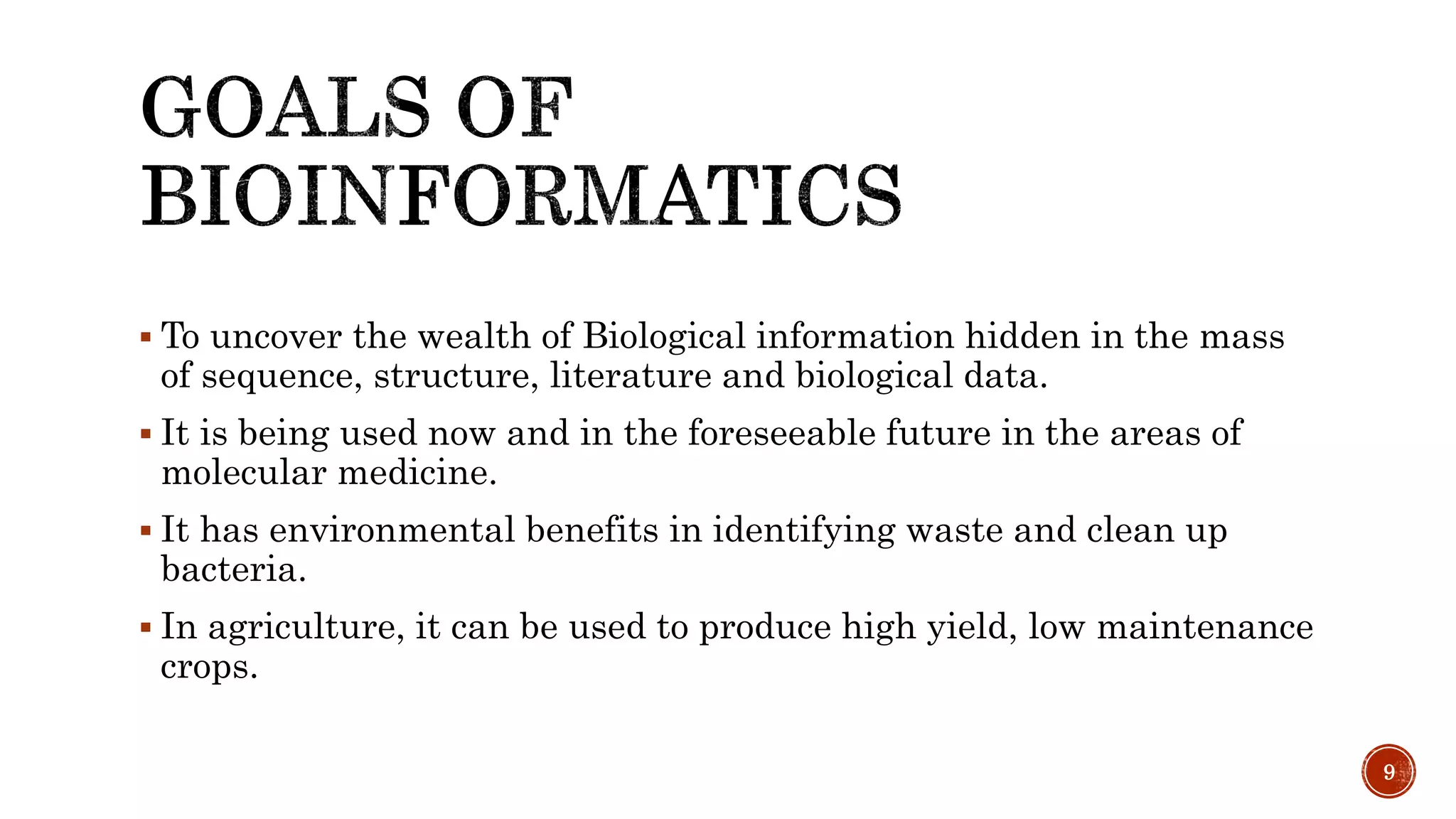 Introduction to Bioinformatics | PPTX