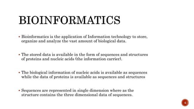 Introduction to Bioinformatics