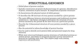 STRUCTURAL GENOMICS, FUNCTIONAL GENOMICS, COMPARATIVE GENOMICS | PPTX