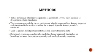 STRUCTURAL GENOMICS, FUNCTIONAL GENOMICS, COMPARATIVE GENOMICS | PPTX