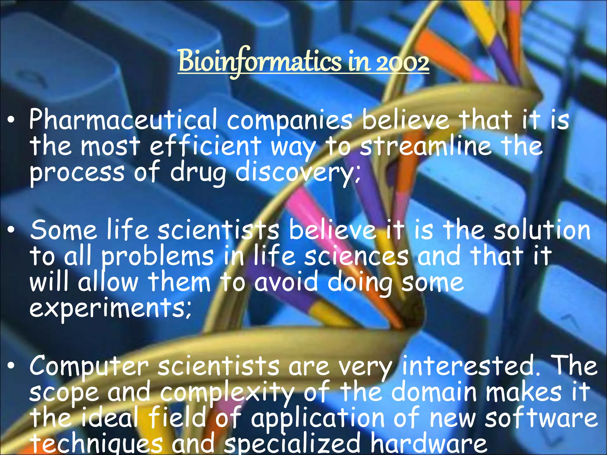Bioinformatics Its Application Main Ppt