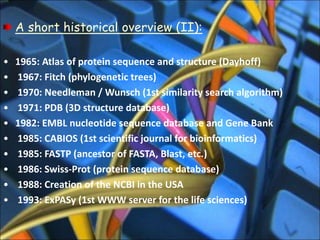 Bioinformatics, its application main | PPT