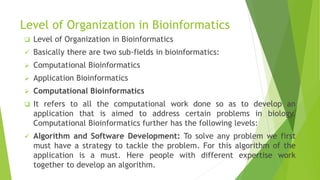 introduction of Bioinformatics | PPTX