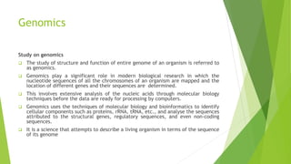 introduction of Bioinformatics | PPTX