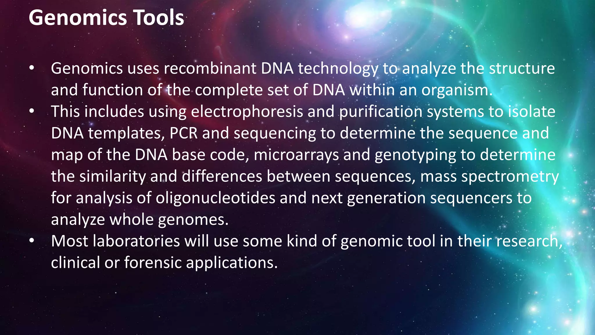 BioInformatics Tools -Genomics , Proteomics and metablomics | PPT