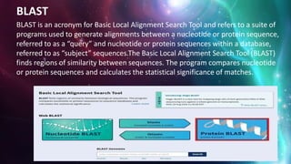 BioInformatics Tools -Genomics , Proteomics and metablomics | PPTX ...